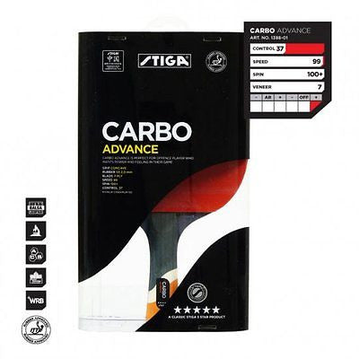 Stiga Titanium WRB 5-Star/Kev Tech/ Carbo Advance 5 star Racket Bat Ta ...